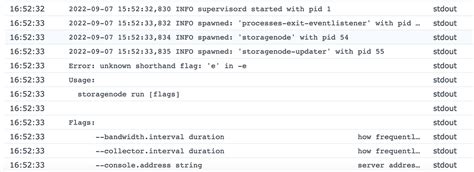 unknown shorthand flag e in e troubleshooting storj community