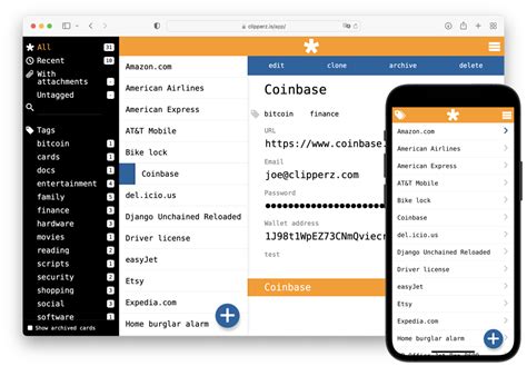 clipperz online password manager