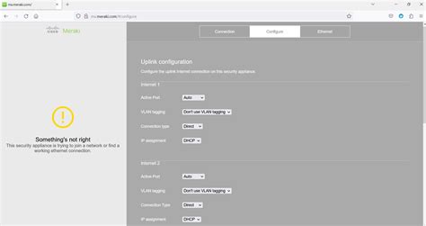 My Network Security Journal Configure Meraki Mx Wan Ip Address Internet
