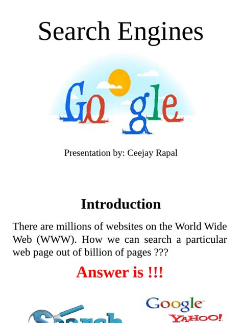 Search Engines Ppt Pdf World Wide Web Internet And Web