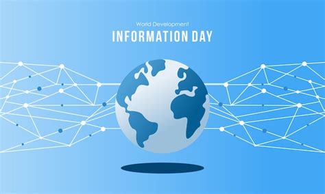Premium Vector World Development Information Day Technology Information Icon Illustration