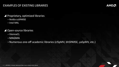 Clsparse A Vendor Optimized Open Source Sparse Blas Library Ppt Download