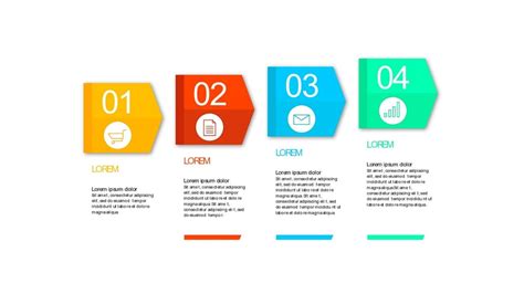 Set Of Four Steps With Numbers Google Slide Theme And Powerpoint Template Slidedocs