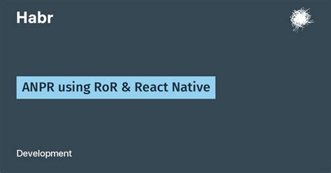 anpr using ror and react native r reactjs