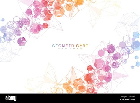 Hexagonal Abstract Background Big Data Visualization Global Network Connection Medical