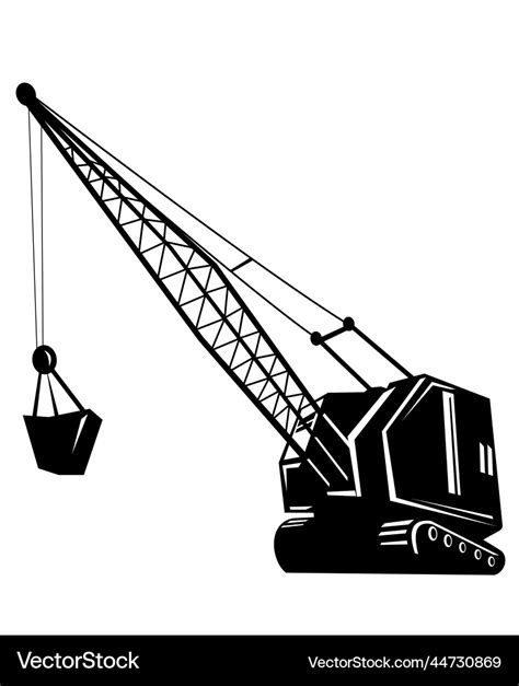 Crawler Cranes Vector