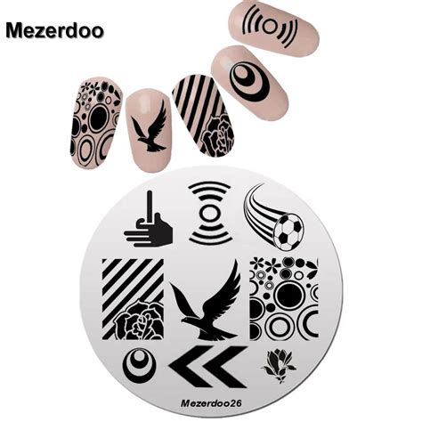 1pcs 네일 스탬프 템플릿 스트 라이프 이글 디자인 매니큐어 네일 스탬프 플레이트 Diy 스탬프 네일 도구 Mezerdoo