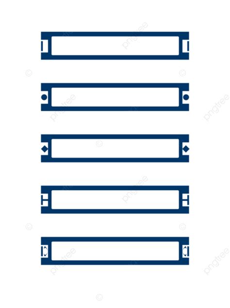 Simple Border Title Bar Text Box Graphic Geometric Decoration Element Ppt Material Blue