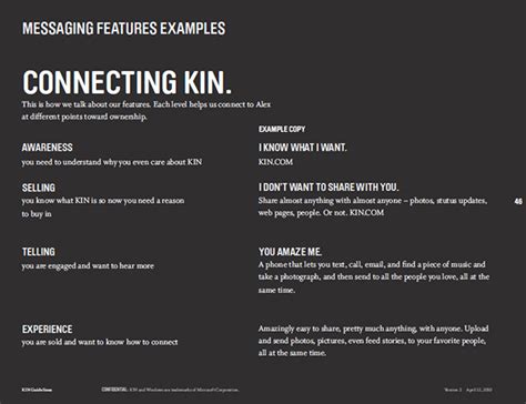 Microsoft Kin Brand And Messaging Guidelines On Behance
