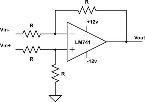 A Simple Circuit Diagram For An Operational Amplifier Buffer