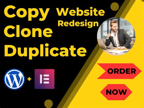 design redesign copy clone duplicate website wordpress using elementor