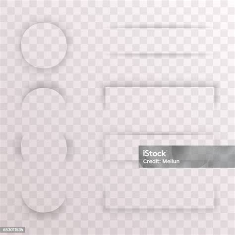 종이 그림자 템플릿 효과 설정 투명 배경 웹 배너 모형 디자인 벡터 일러스트 0명에 대한 스톡 벡터 아트 및 기타 이미지 0명 그림자 디자인 Istock