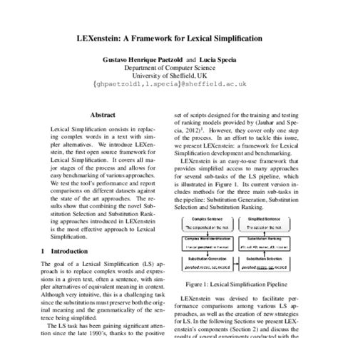 Lexenstein A Framework For Lexical Simplification Acl Anthology