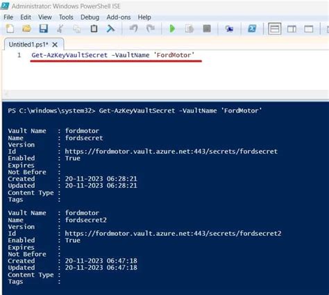 Get Azkeyvaultsecret Powershell Azure Lessons