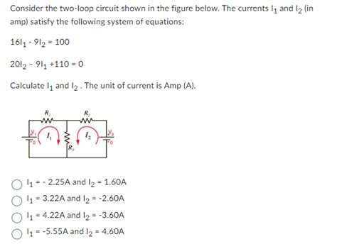 Solved Consider The Two Loop Circuit Shown In The Figure Chegg
