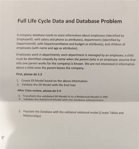 solved full life cycle data and database problem a company