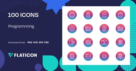 programming icon pack flat gradient 100 svg icons