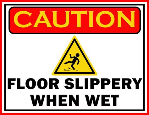 Free Printable Wet Floor Signs Templates [pdf] Caution