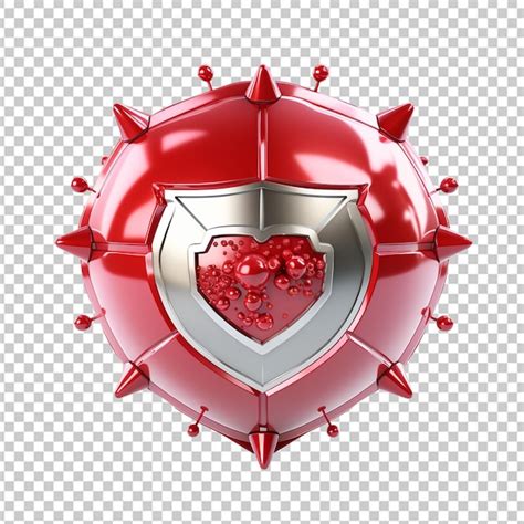 Premium Psd Shield Protecting Virus To Enter Concept