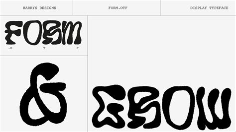 Form Display Typeface Behance