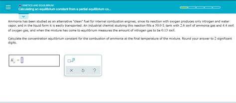 Solved O KINETICS AND EQUILIBRIUM Calculating An Equilibrium Chegg