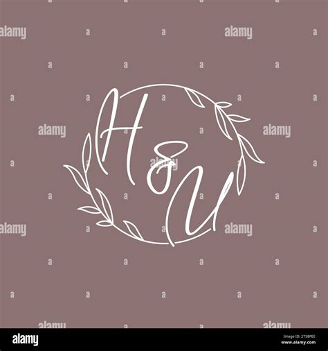 Hu Wedding Initials Monogram Logo Ideas Vector Graphic Stock Vector Image And Art Alamy