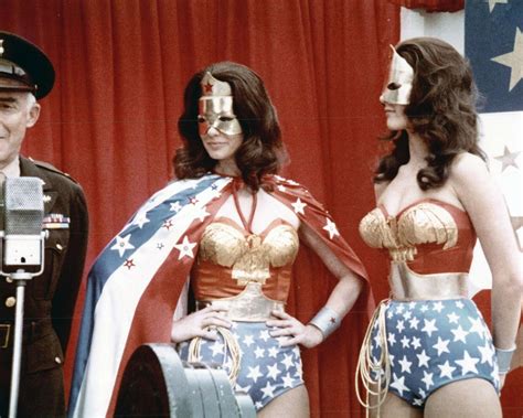 Wonder Woman 1976 Lynda Day George As Fausta Next To Lynda Carter 11x17