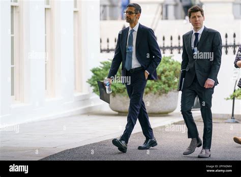 Alphabet Ceo Sundar Pichai Left And Openai Ceo Sam Altman Arrive To