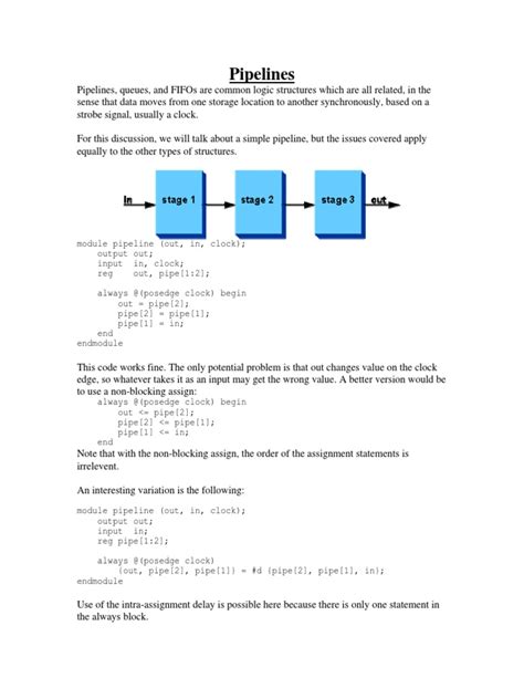Pipelines In Verilog Pdf Areas Of Computer Science Computer