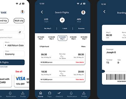 Flight Ticket Ui Projects Photos Videos Logos Illustrations And