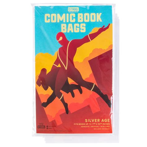 Buy Comic Book Cover Sleeves 100 Protective Bags Fits Books Up To 7 5