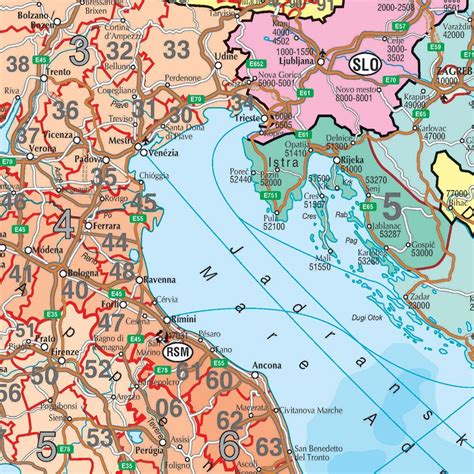 Harta Europa Coduri Postale 100x140 Cm Sipci Lemn Emagro
