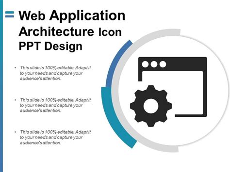 Web Application Architecture Icon Ppt Design PowerPoint Design Template Sample Presentation