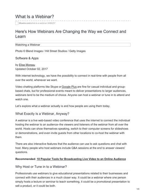Webinar Pdf Web Conferencing Computing