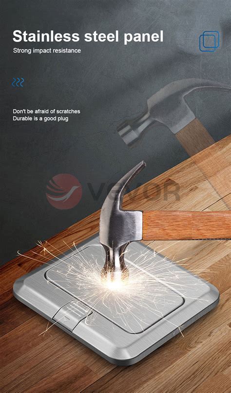 Copper Pop Up Network Socket 2 Port Rj45 Waterproof Hidden Embedded Ground Telephone Socket