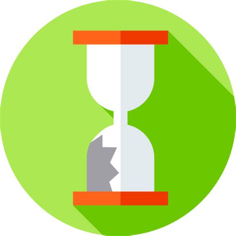 Hourglass Flat Circular Flat Icon