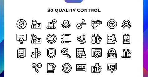 30 Quality Control Icons Icons Ft Checkmark Icon And Verification Envato
