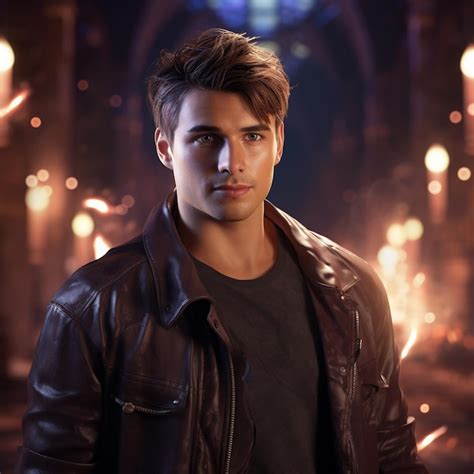 Premium Photo A Young Man Ware Coffee Jacket