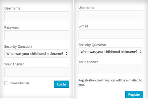 how to add security questions to wordpress login screen devotepress
