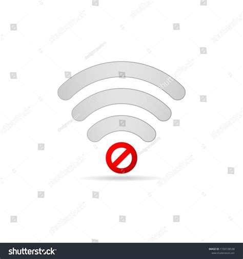 No Wifi Bad Connection Broken Signal Stock Vector Royalty Free Shutterstock