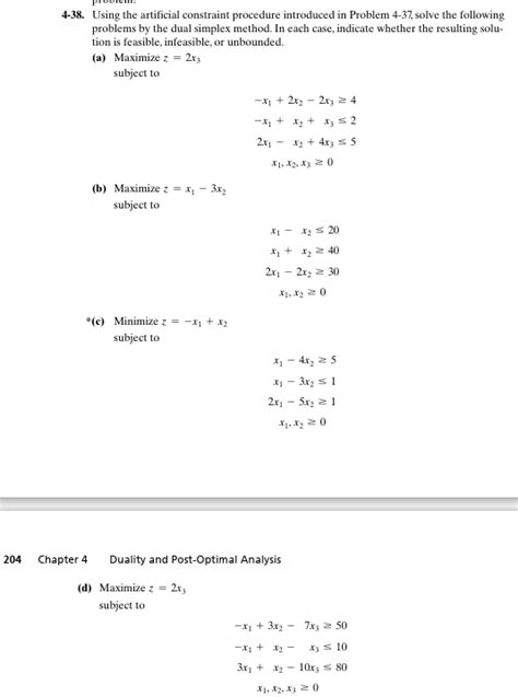 solved 4 38 ﻿using the artificial constraint procedure