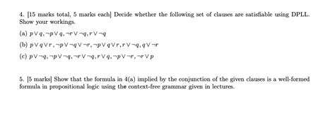 Solved 4 15 Marks Total 5 Marks Each Decide Whether The