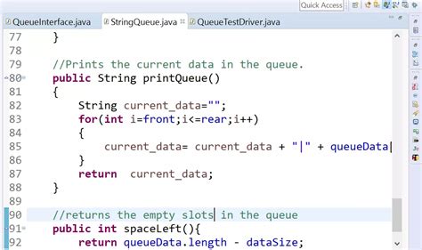 Test Driver Sample Java Program To Test Queue Testingdocs