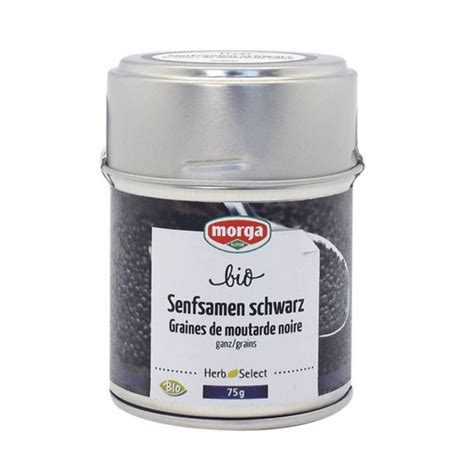 Buy Morga Mustard Black Whole Organic 75g Kanela