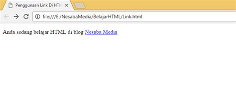 Tutorial Cara Membuat Link Di HTML Dengan Mudah Untuk Pemula
