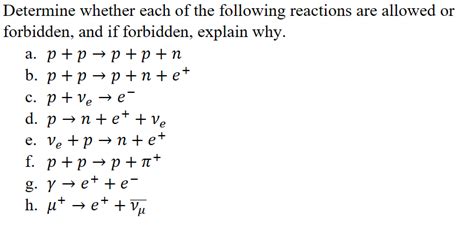 Solved Determine Whether Each Of The Following Reactions Are