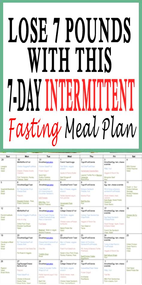 Lose 7 Pounds With Intermittent Fasting 7 Day Meal Plan Upgraded Health