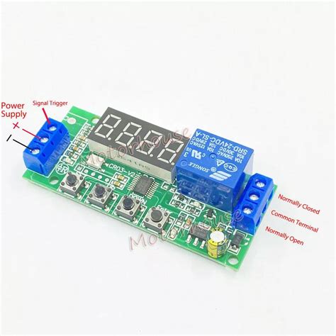 DC V V V LED Digital Multifunction Delay Module Turn On Off Timing Cycle Timer Relay