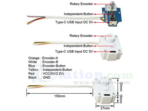 rotary encoder module 360 digital potentiometer icstation