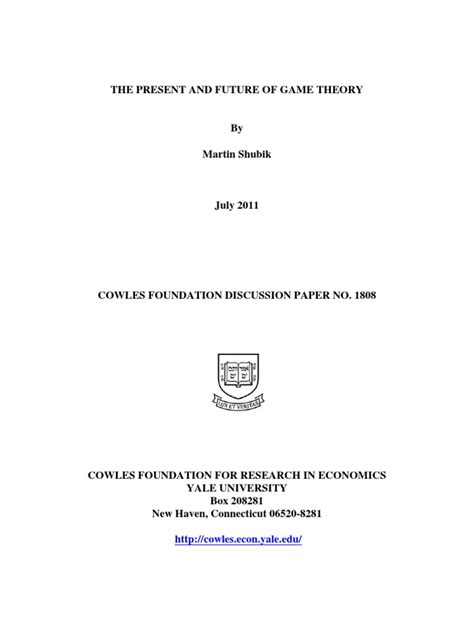 game theory 1 pdf game theory economics